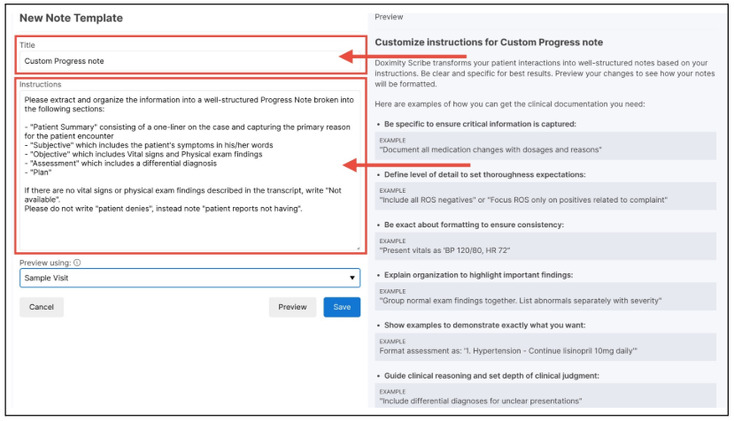 How to Create and Use Custom Note Templates in Doximity Scribe – Help ...