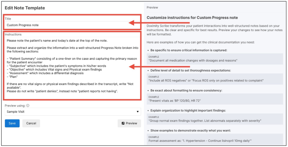 How to Create and Use Custom Note Templates in Scribe on the Doximity ...